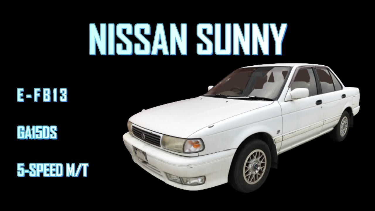 NISSAN SUNNY E-FB13 GA15DS ENGINE START, REAR MUFFLER & DRIVING TEST ...