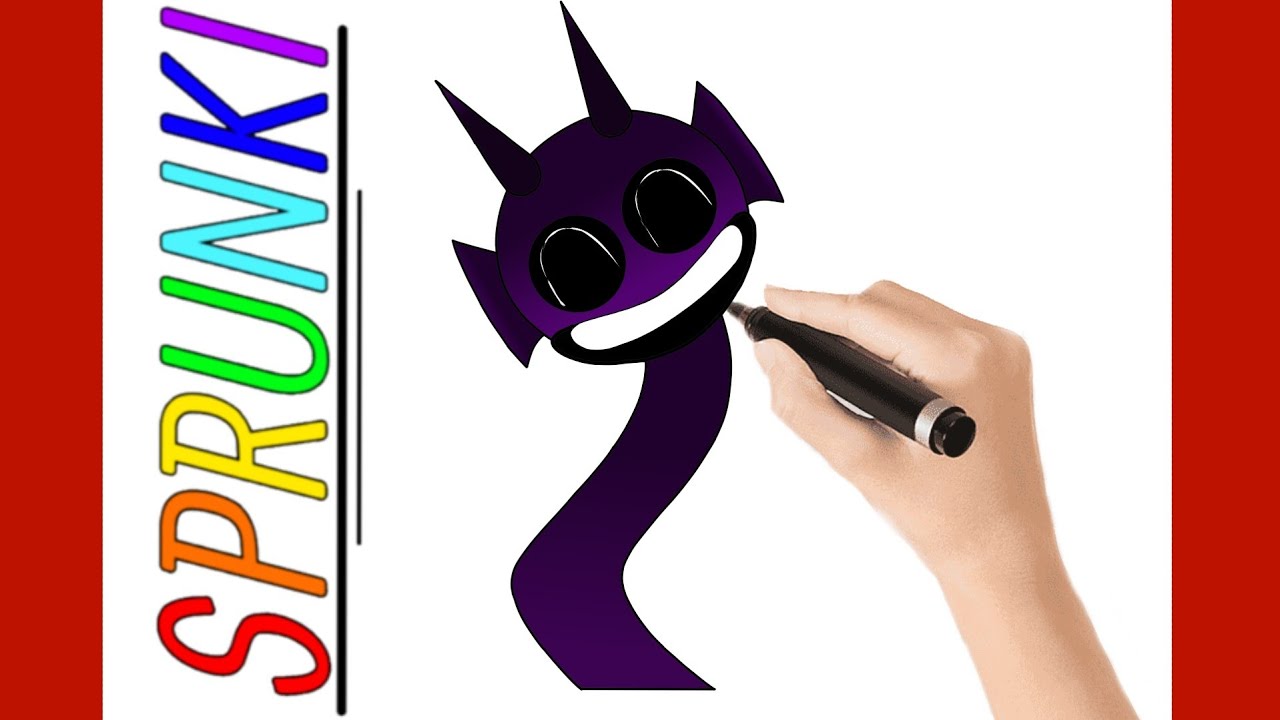 How to draw Durple Purple Phase 3 Incredibox Sprunki - YouTube