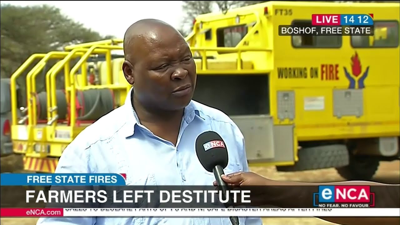 Free State MEC for Agriculture William Bulwane speaks on fires in the ...