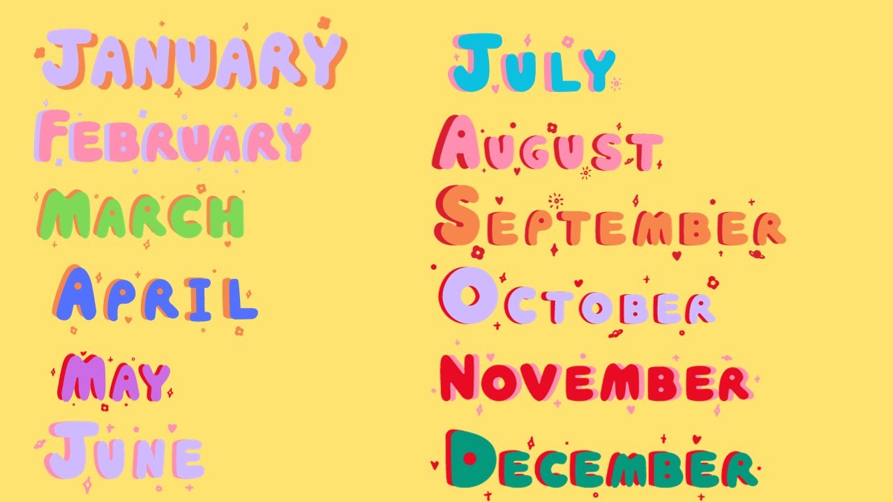 lets learn about MONTHS IN A YEAR together(grade 1 educational video ...