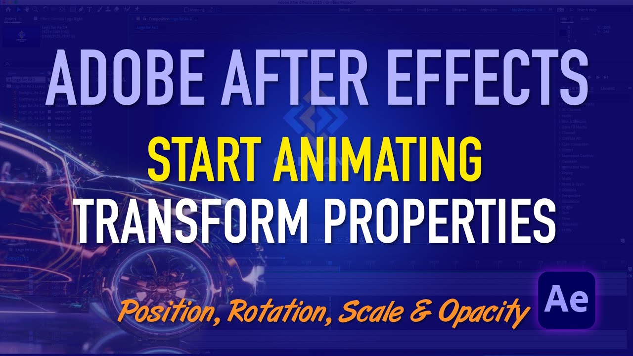 How to start animating the transform properties in After Effects. - YouTube