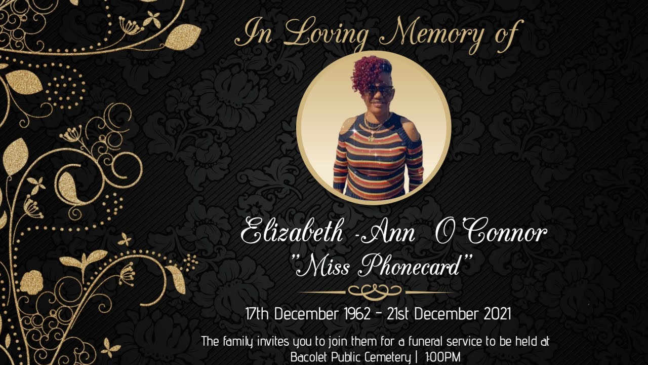 Celebrating The Life Of Elizabeth -Ann O'Connor - YouTube