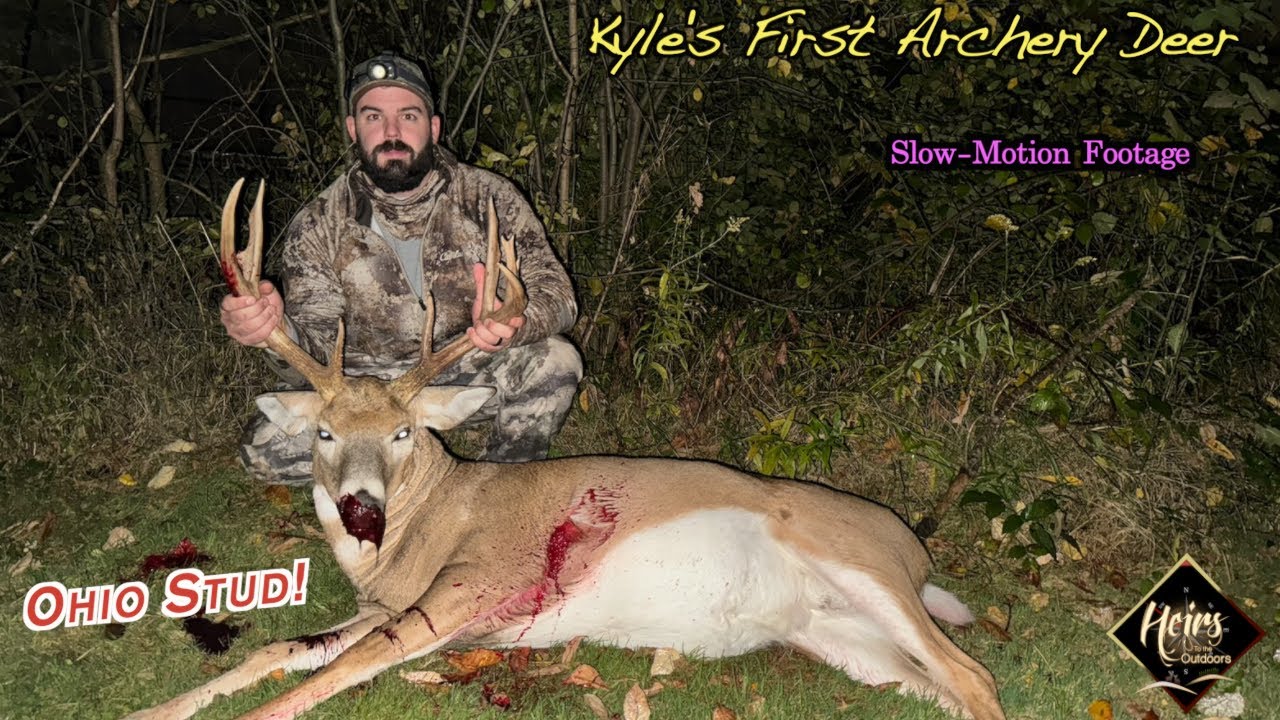 BIG Ohio Buck! | Kyle's First Archery Deer - YouTube