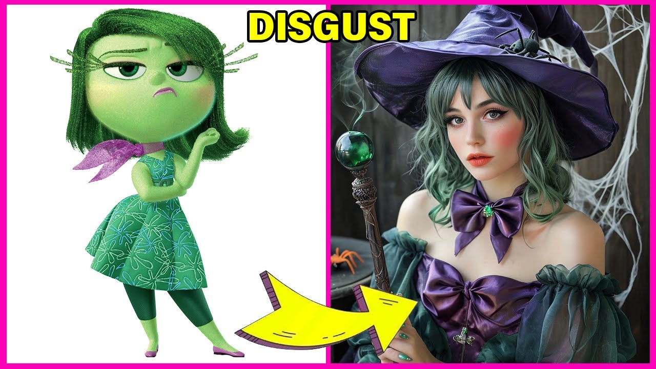 Inside Out 2 Characters in HALLOWEEN Costumes 🎃 Joy, Disgust, Anxiety ...