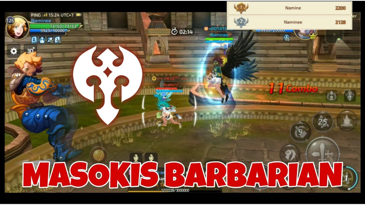 Masokis Barbarian Gameplay by:Naminee ! Road 2200 - DragonNest M Sea ...