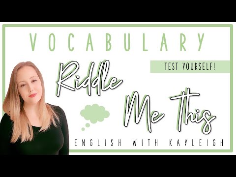 Riddle #1 | Learn English | English with Kayleigh | English vocabulary ...