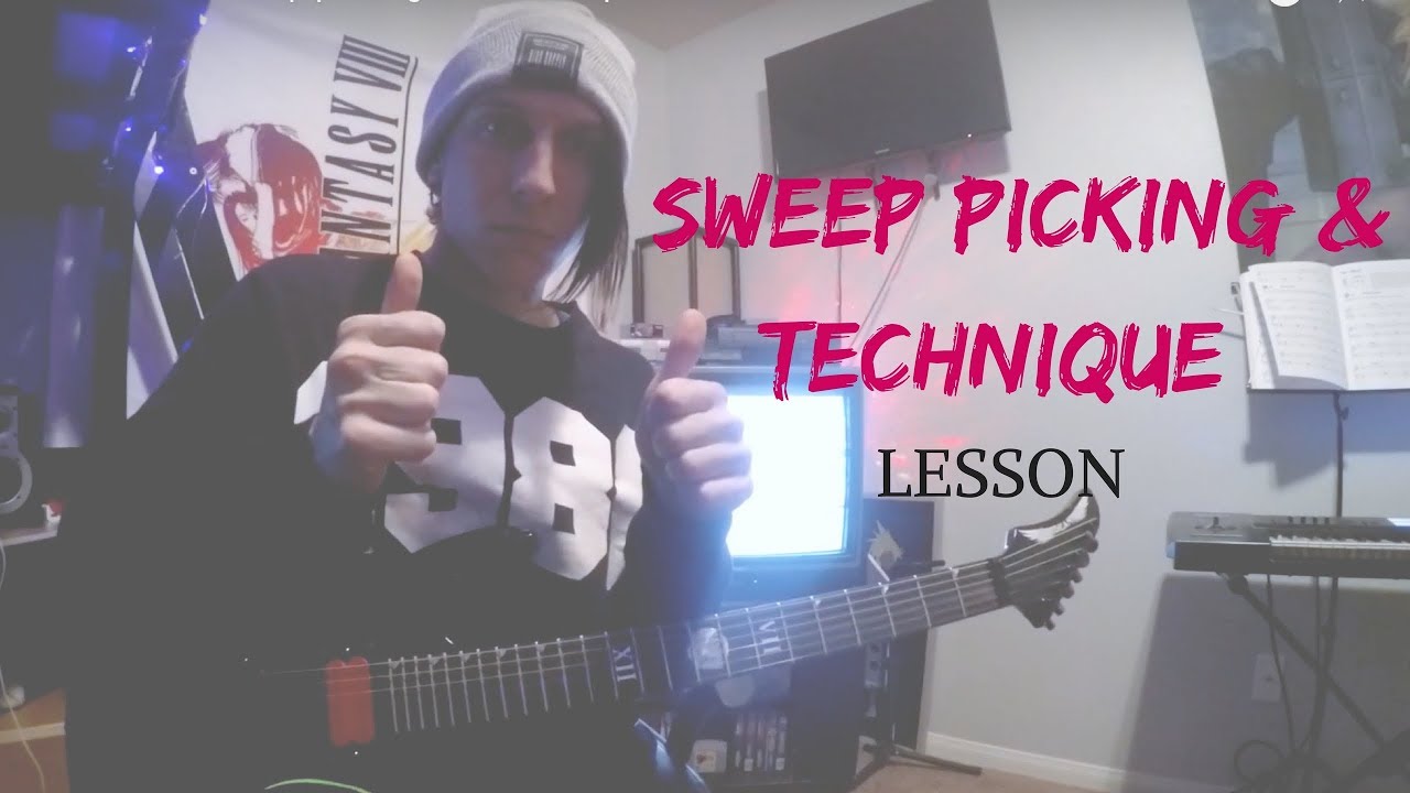 Jacky Vincent sweep picking lesson and guitar technique - YouTube