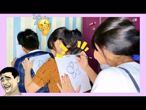 DRAW ON MY BACK CHALLENGE!!! i drew a butterfly and u won’t have any ...