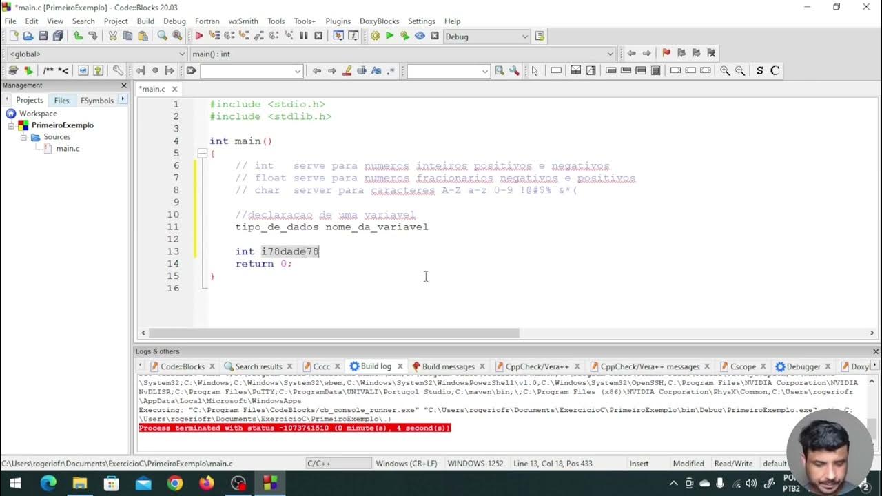 Curso de C: Tipos de dados int, float e char - YouTube