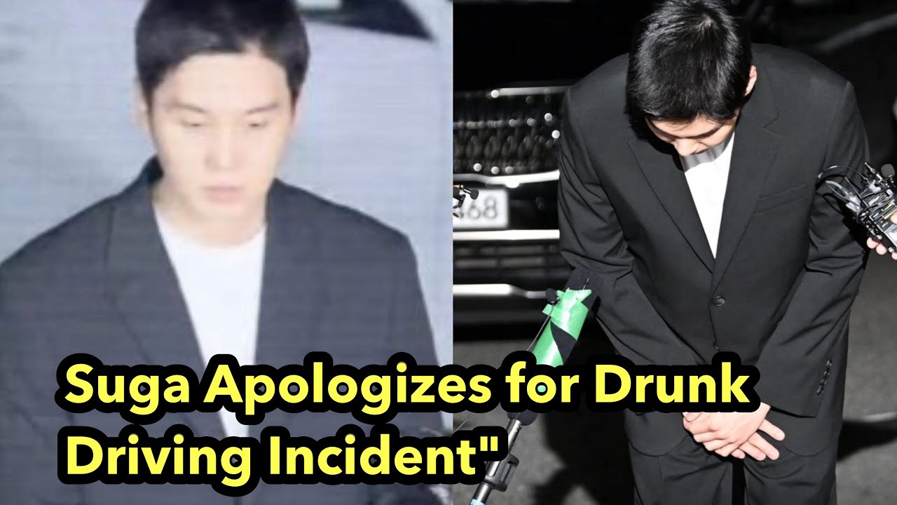 Suga Faces the Media After Drunk Driving incident| Suga Speaks Out ...