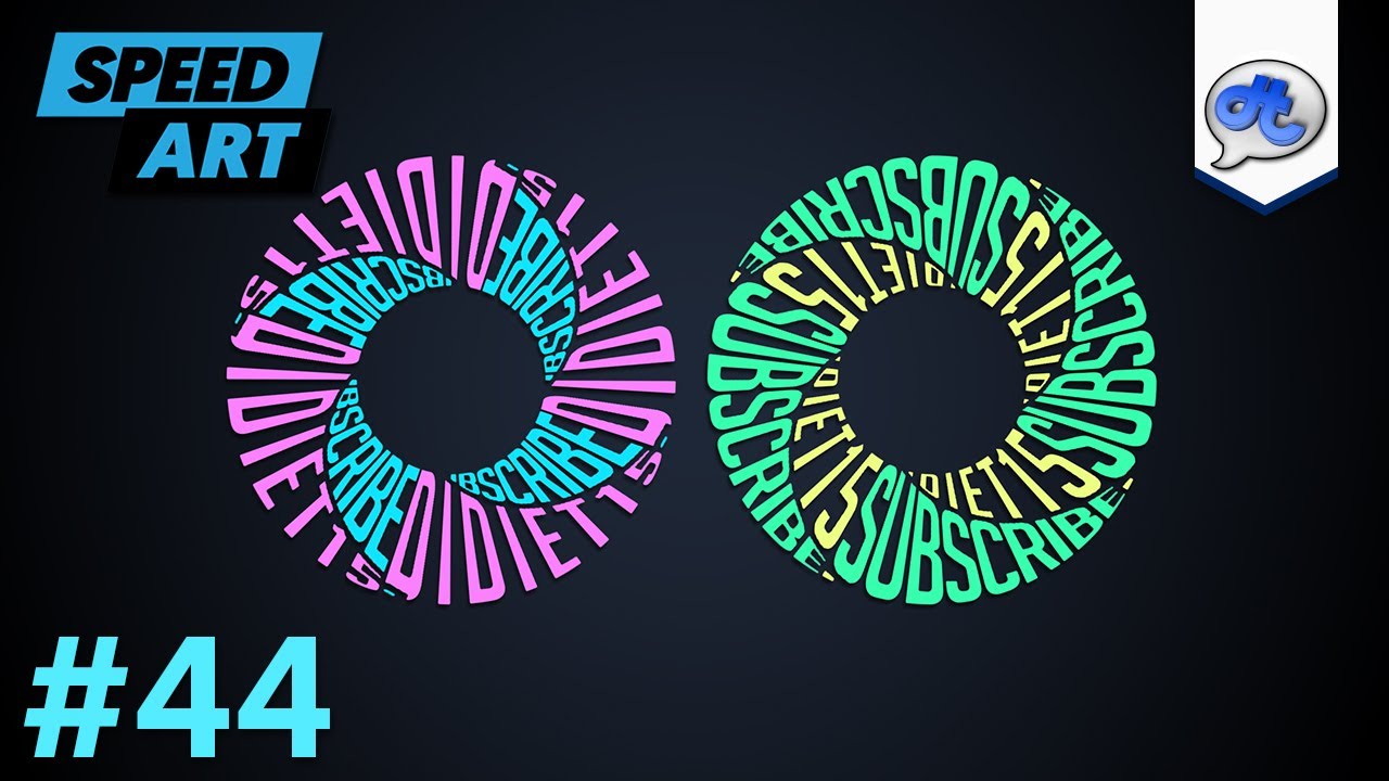 SPEED ART #44 : ROLLING DYNAMIC TEXT - YouTube