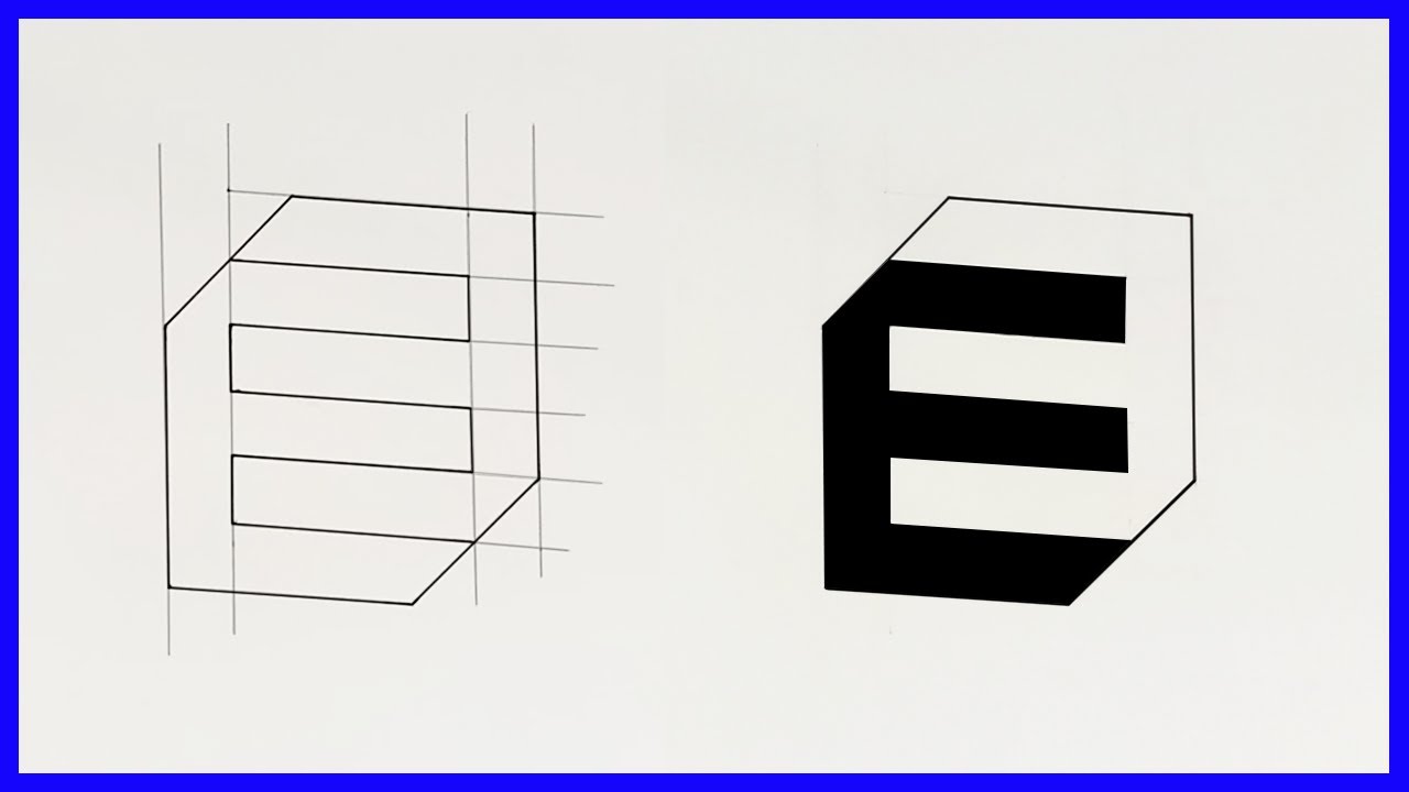How to Draw Double E 😎😍 || 3d letter Double E #art #drawing - YouTube
