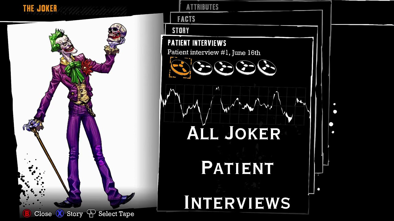 Batman: Arkham Asylum Patient Interviews of the Joker - YouTube