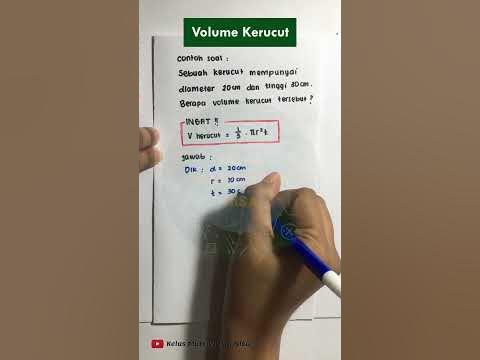 Cara Menghitung Volume Kerucut | Tips Matematika #shorts #kerucut # ...
