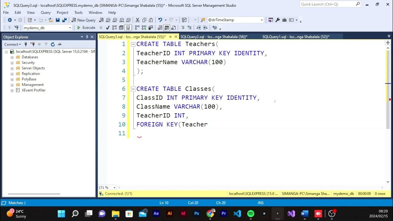 12. Mastering SQL Server: Relationships with foreign keys - YouTube