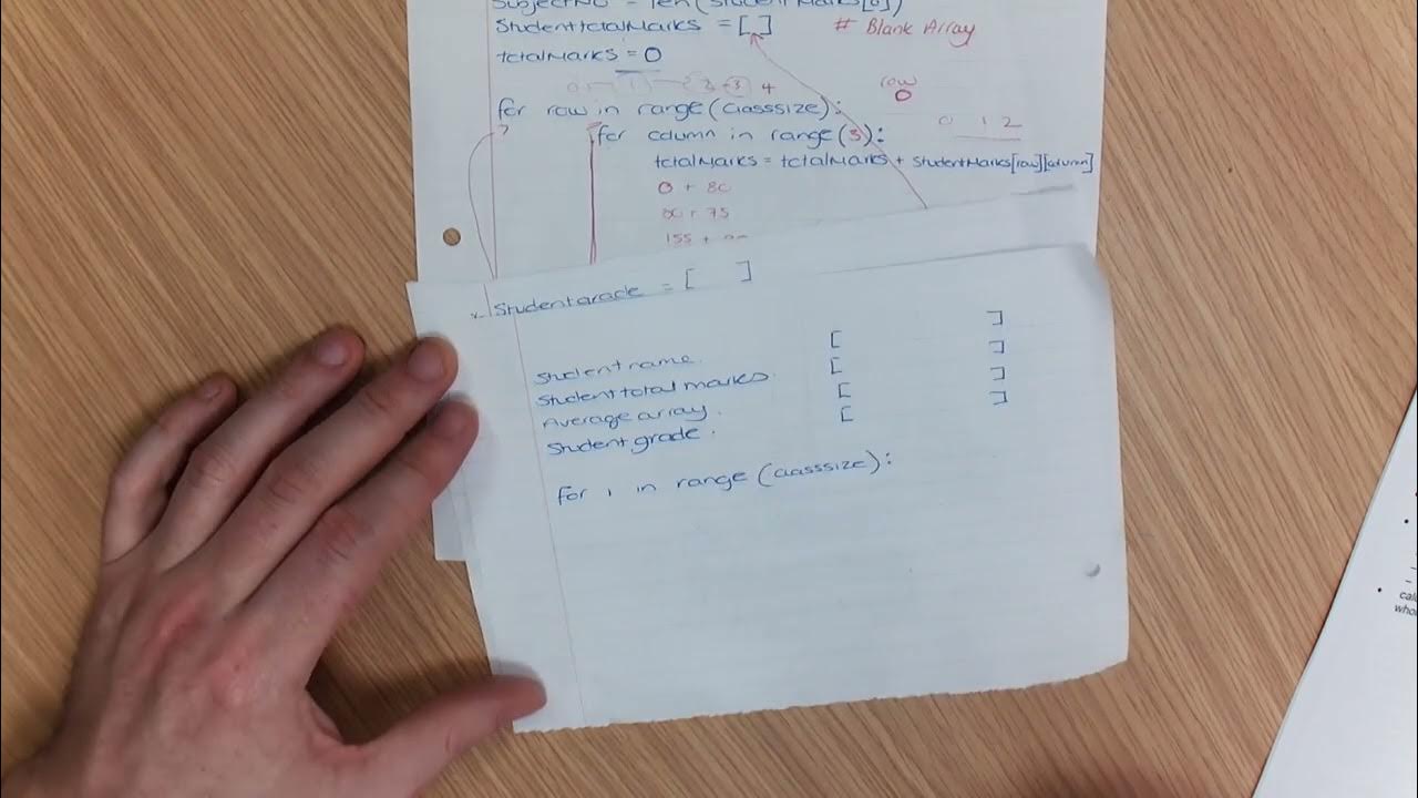 Part 5 - GCSE Computer Science - Handwritten - Output Array using same index - YouTube