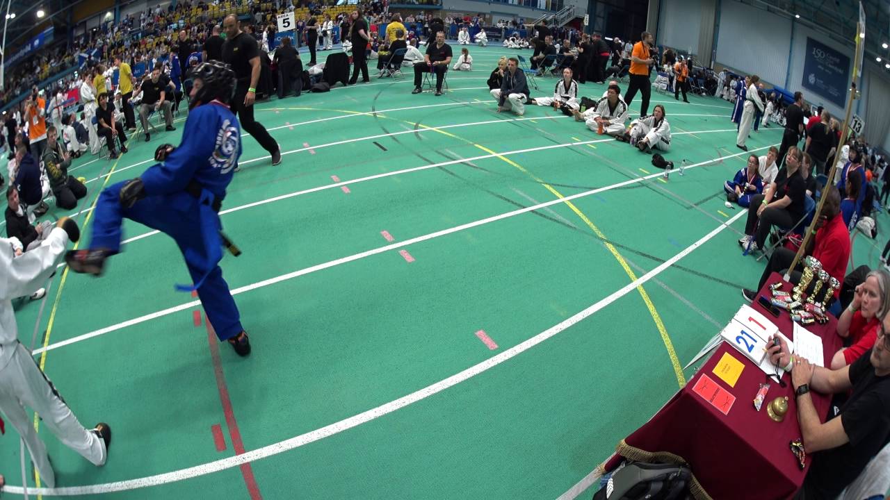 2016 TAGB Welsh Taekwondo Championships Kerry Laird vs Nina Budd - YouTube