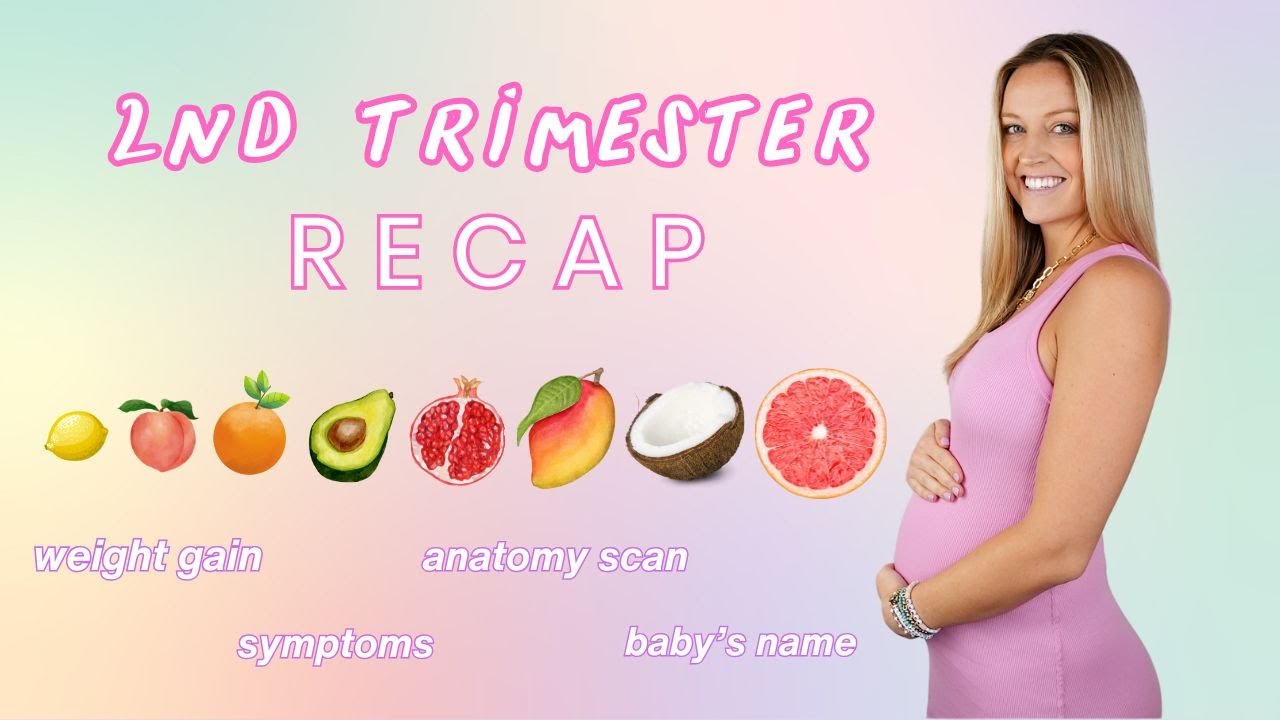 SECOND TRIMESTER RECAP // New Symptoms, Anatomy Scan, Baby's Name - YouTube