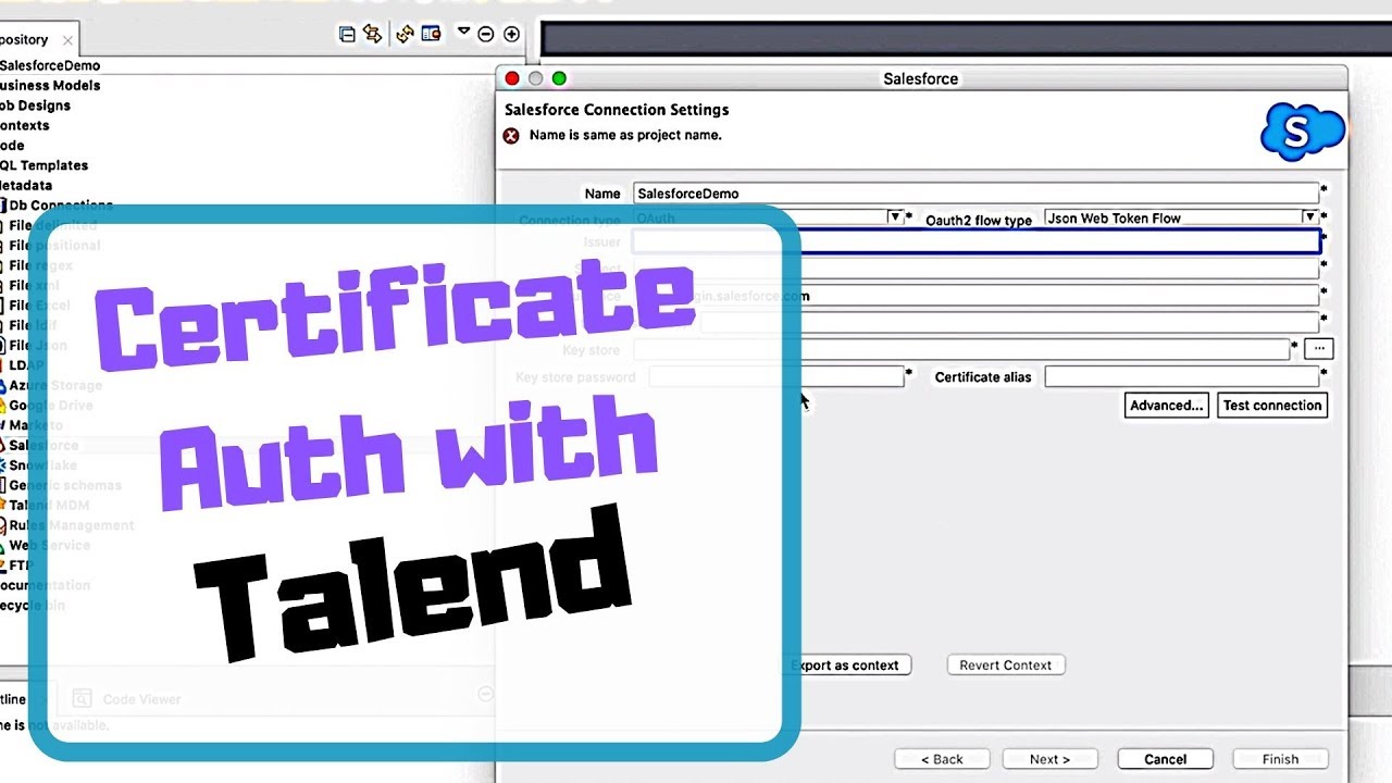 How to use Certificate Authentication with Talend Salesforce Connector ...