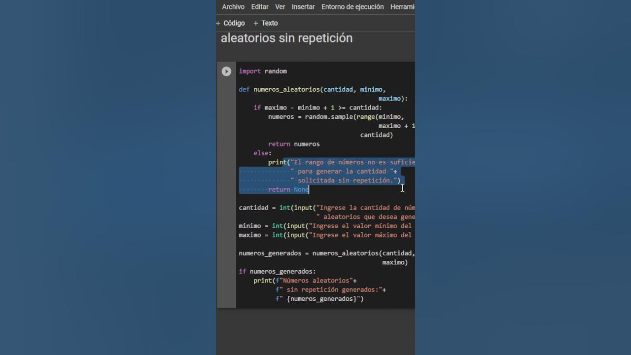 Domina Python: Genera Números Aleatorios Sin Repetición Fácilmente | Tutorial de Python 2023 ...
