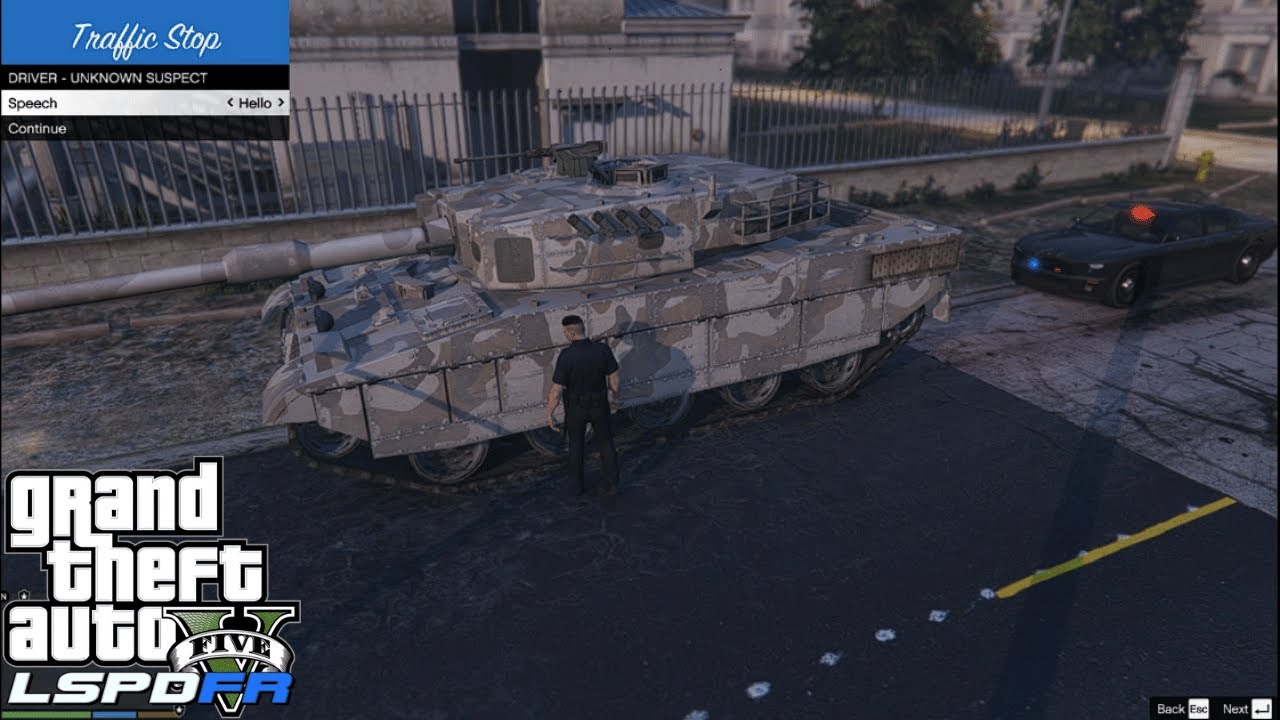 GTA V PLAYING AS A COP - RHINO TANK PULL OVER - GTA 5 POLICE #gtamods # ...