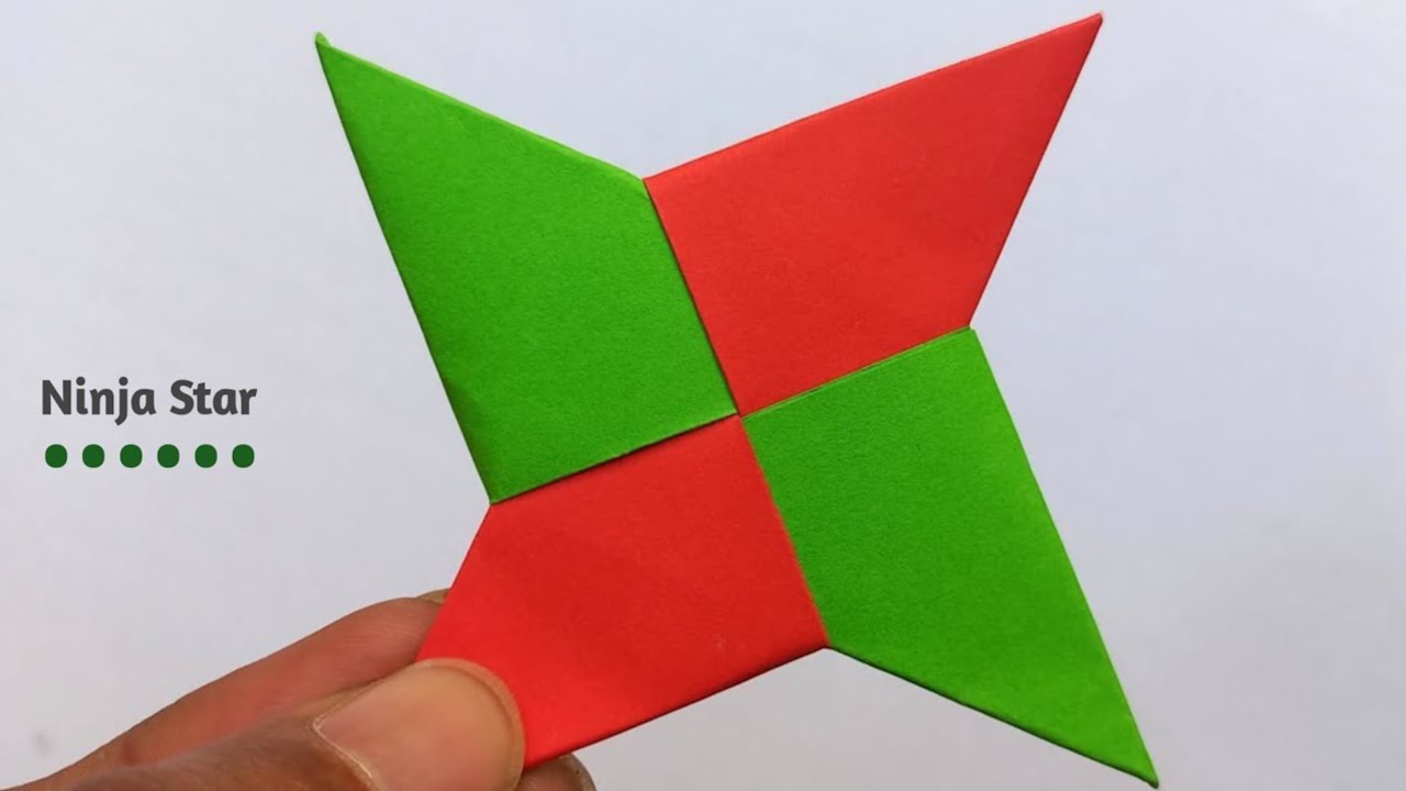🥷 Estrella ninja de papel fácil paso a paso - Shuriken origami - YouTube