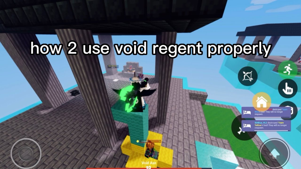 How to use VOID REGENT in ROBLOX BEDWARS… - YouTube