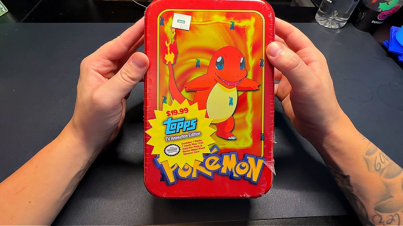 Opening a 20 Year Old Topps Pokemon Charmander Tin x2! - YouTube
