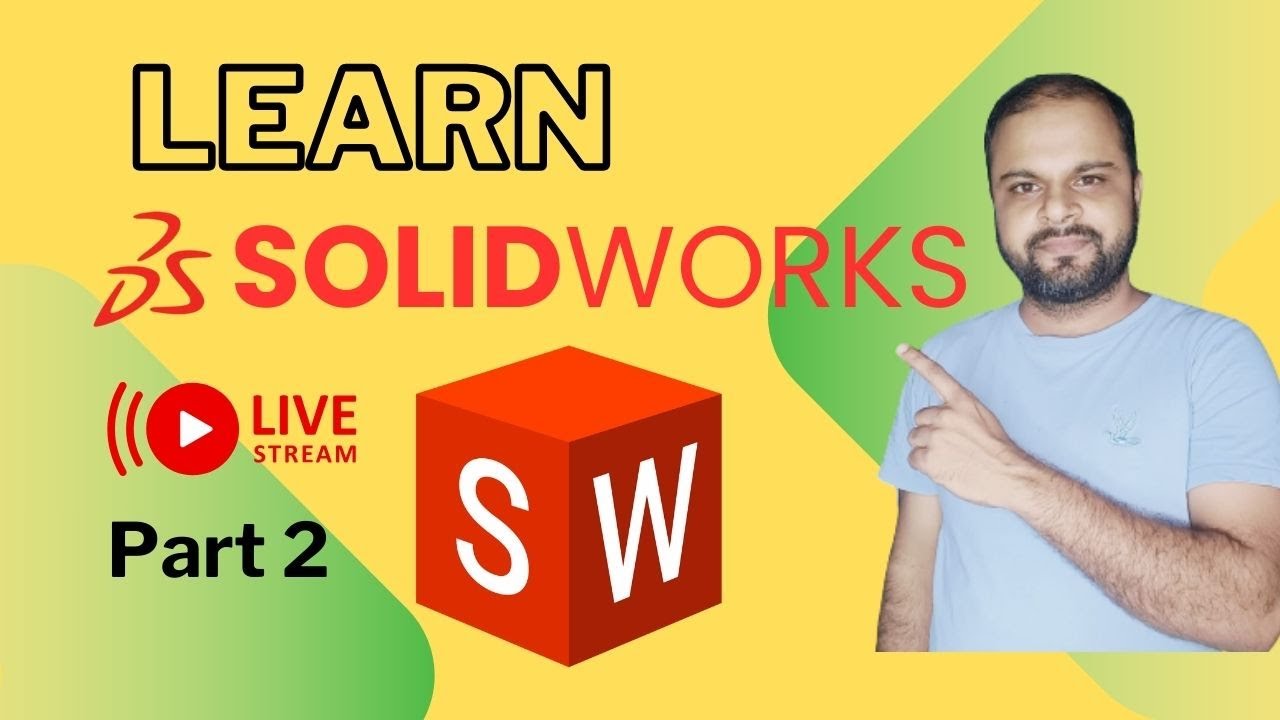 Solidworks Tutorial Live | Part 2 | Part Modeling - YouTube