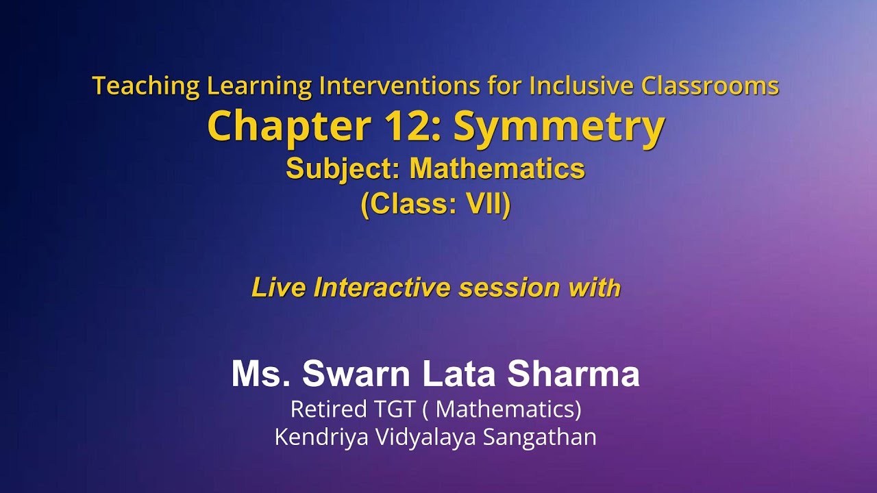 Live Interaction on PMeVIDYA : Teaching Learning Interventions for Inclusive Classrooms - YouTube