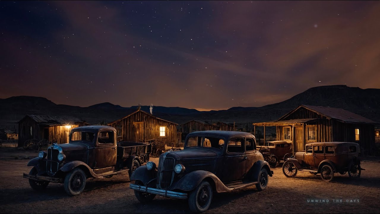 1930s Nightscape: A Vintage Desert Dream in 4K - YouTube