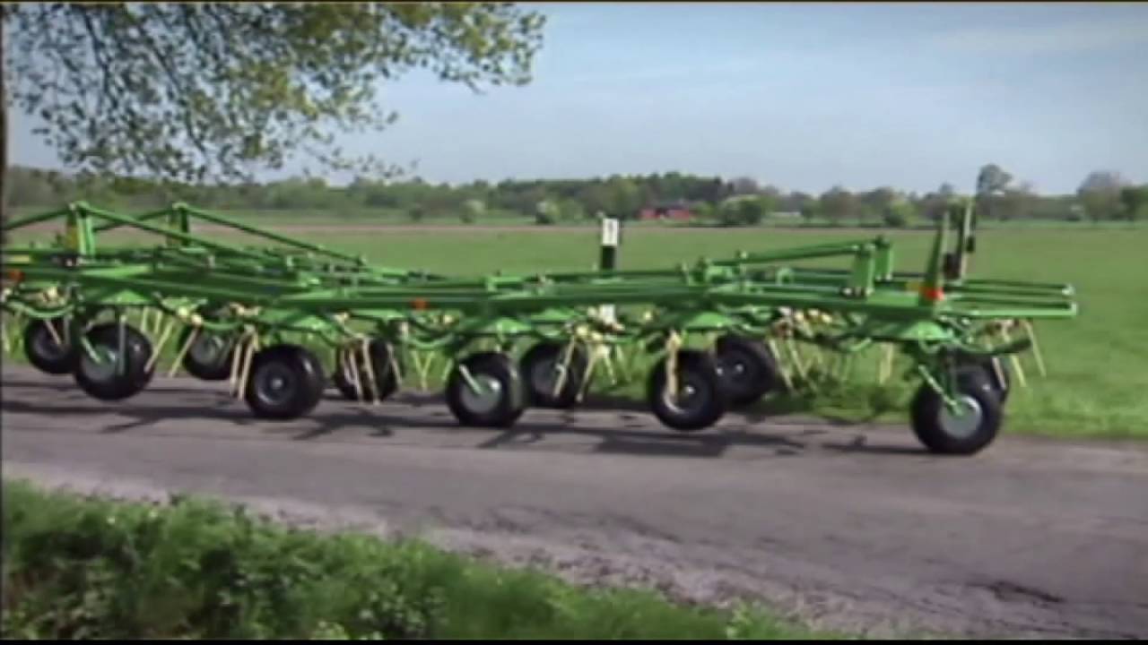 KRONE KW T Trailed Rotary Tedders - YouTube