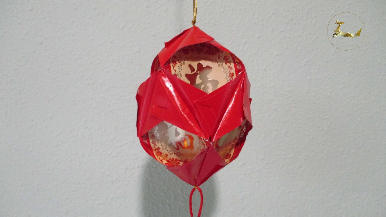 How to make 8-unit Hongbao Lantern (CNY TUTORIAL NO. 116) - YouTube