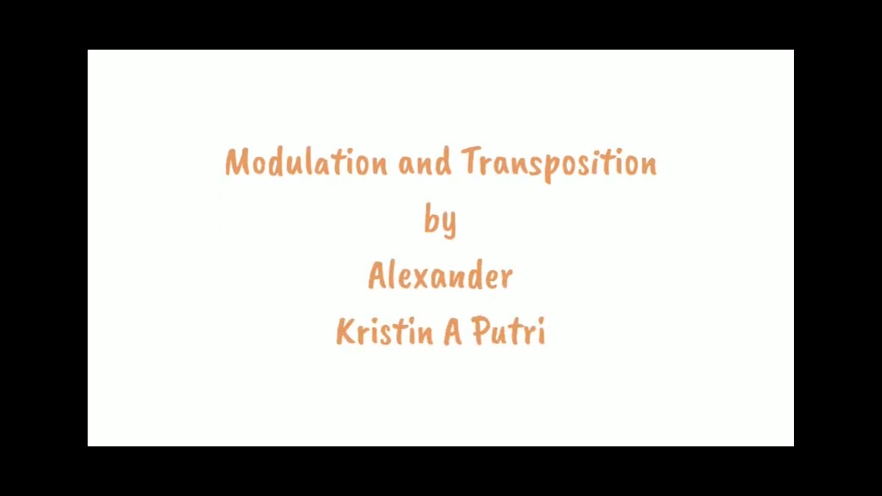 MODULATION AND TRANSPOSITION - YouTube