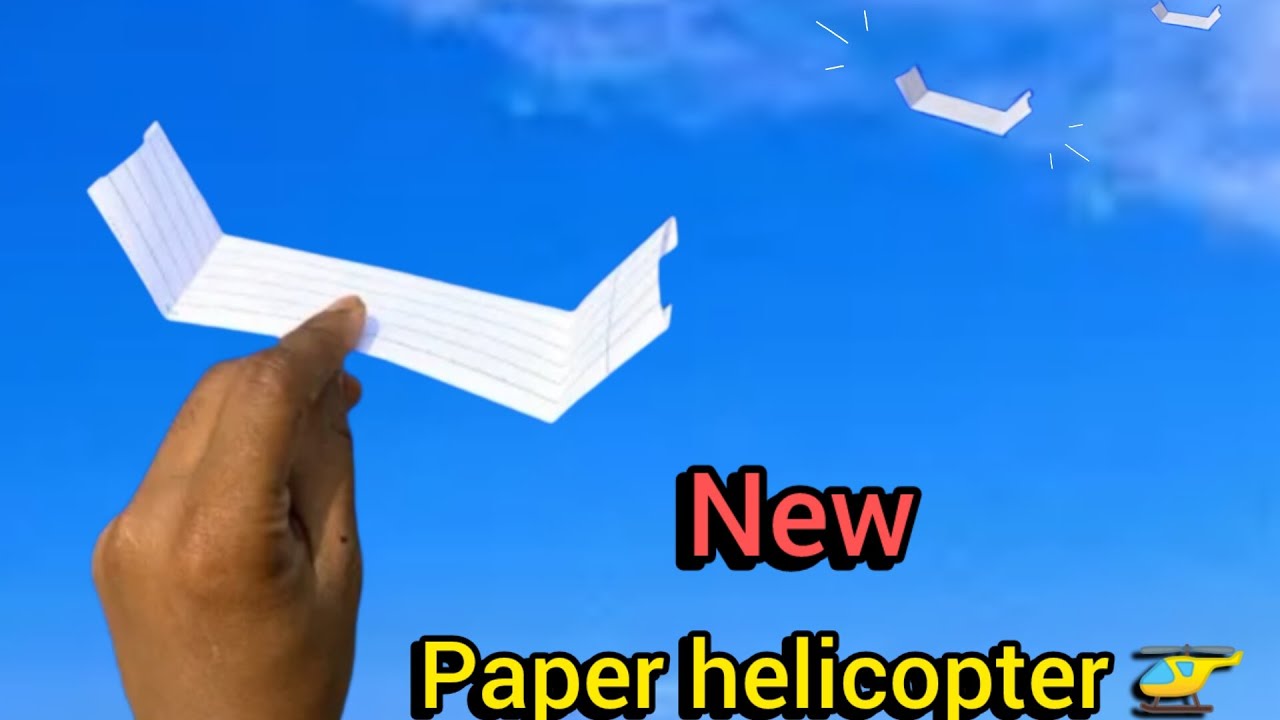 The best and newest paper helicopter (origami)🚁 - YouTube