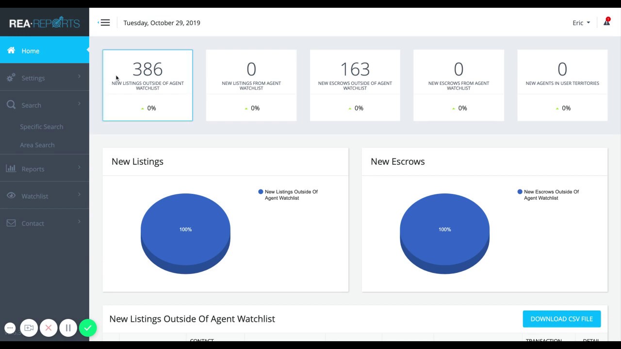 REA Reports Watchlist Management - YouTube