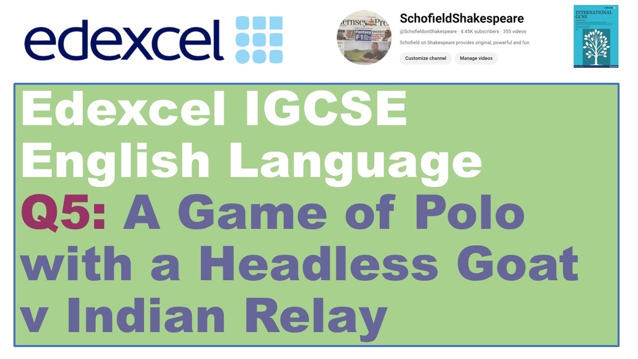 Achieving a Grade 9: Q5 - A Game of Polo with a Headless Goat (Edexcel ...