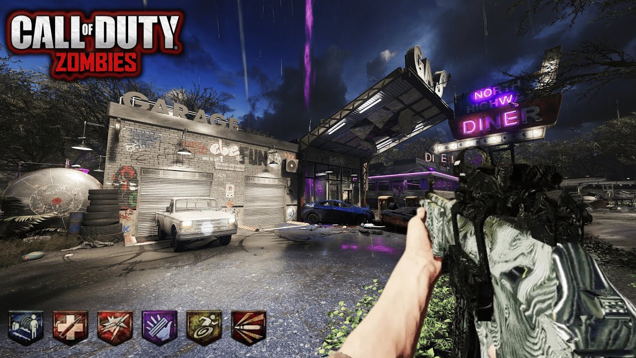 BO3 Zombies: Diner Survival – INSANE Custom Map (No Commentary) - YouTube