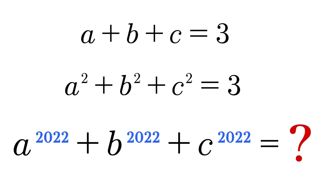 Nice algebra math problem | Math Olympiad Question | Solve it in the ...