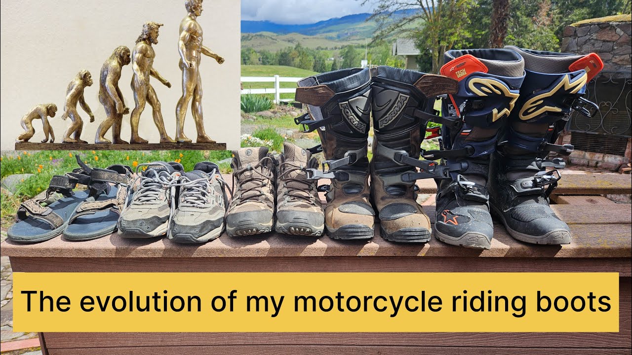 My motorcycle boot evolution - YouTube