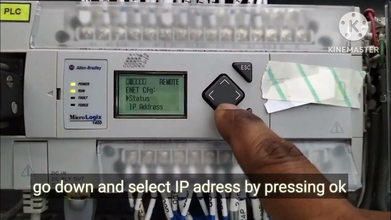 how to check & change IP address in Allen bradley Micrologix 1400 - YouTube