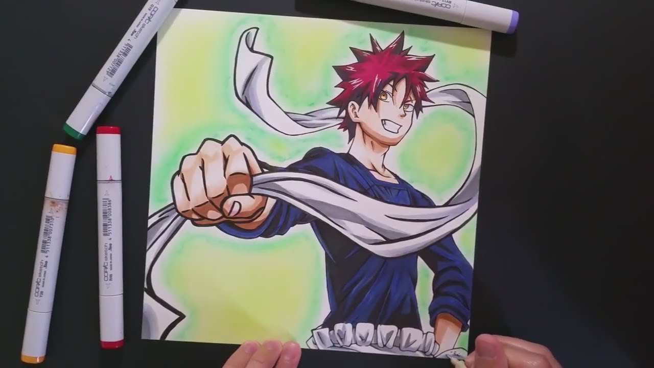 SOMA YUKIHIRA! | Food Wars | ZainArtz | Speed Drawing | - YouTube
