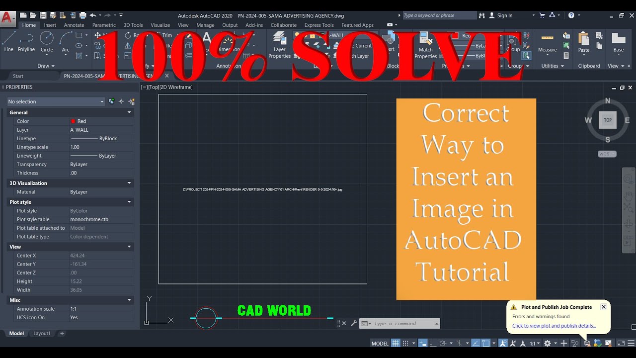 how insert image in AutoCAD file - YouTube