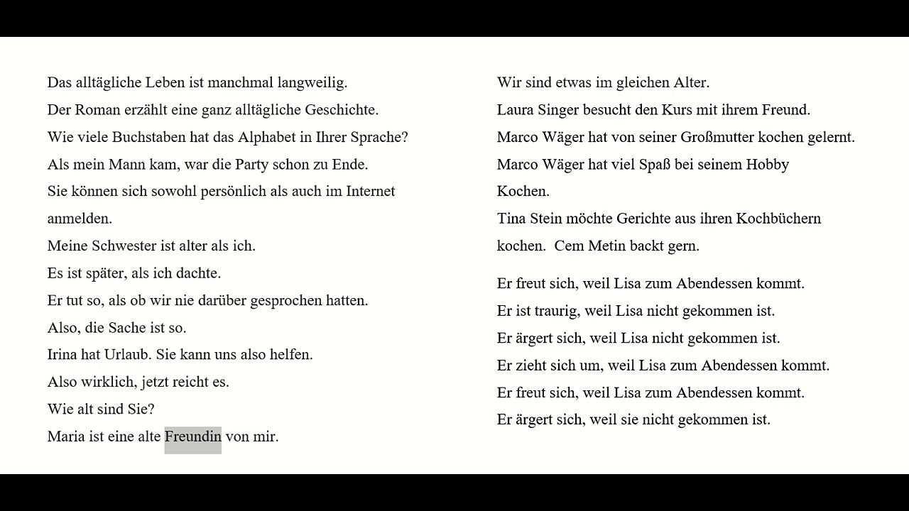 Deutsch lernen durch lessen und hören und lessen PP 7 - YouTube