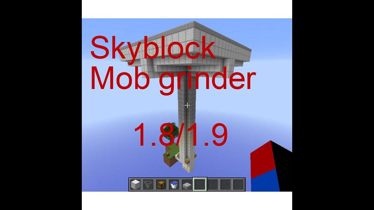 Minecraft-Skyblock Mob Grinder Tutorial (1.8/1.9) Pt.2 - YouTube