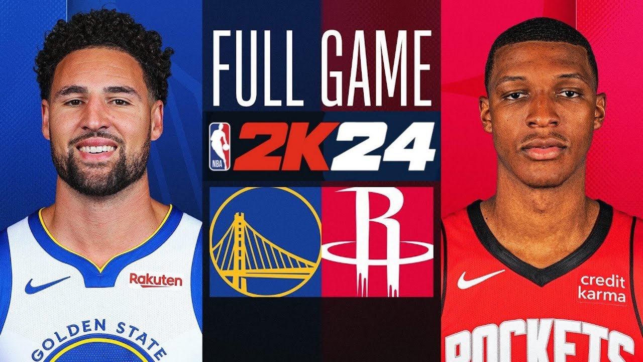 NBA TODAY WARRIORS at ROCKETS FULL GAME | April 4, 2024 | NBA 2K24 ...