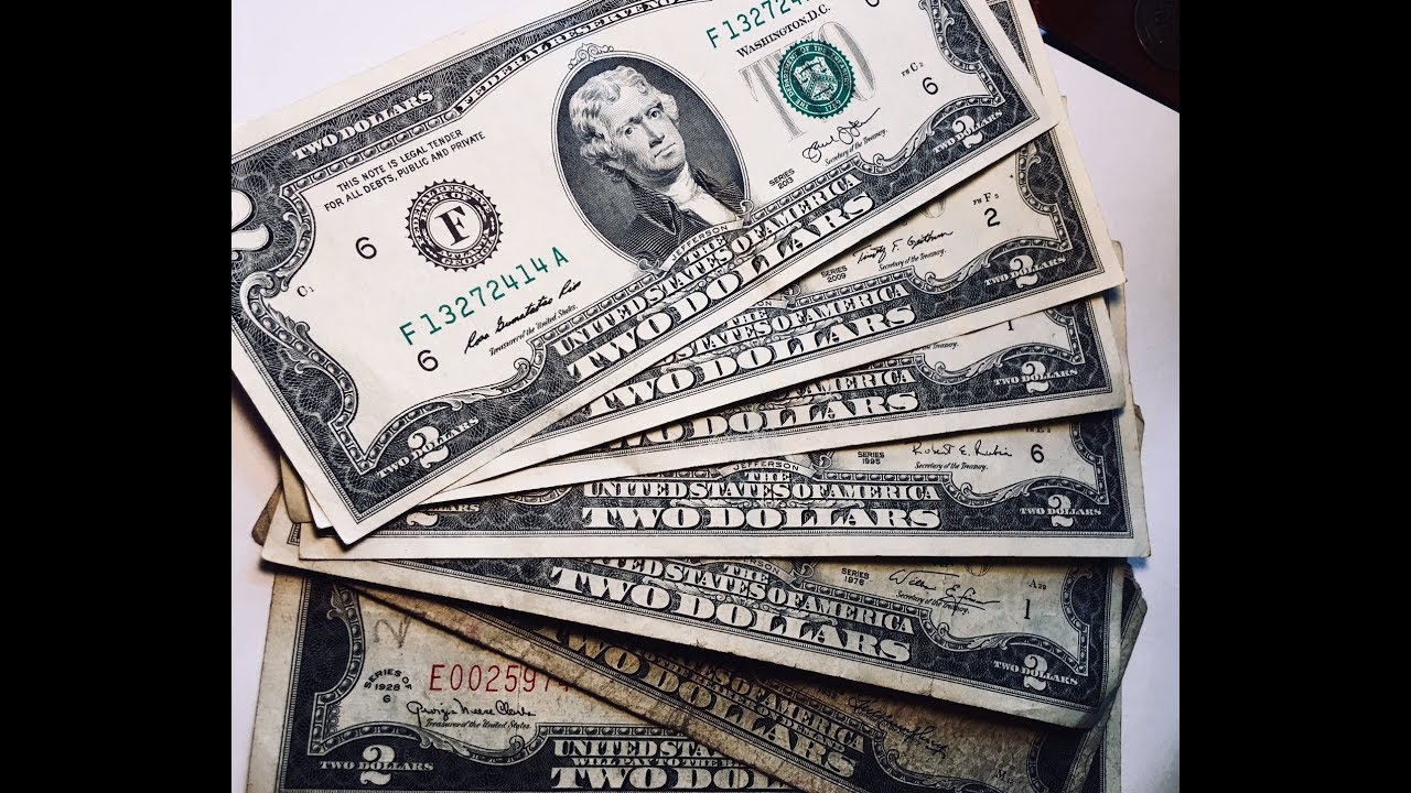 US $2 Bill Collection 1928-2013 - YouTube