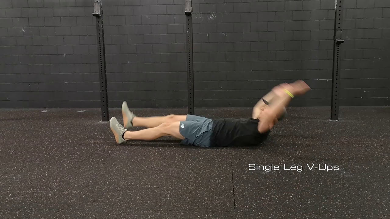 Single Leg V Ups - YouTube