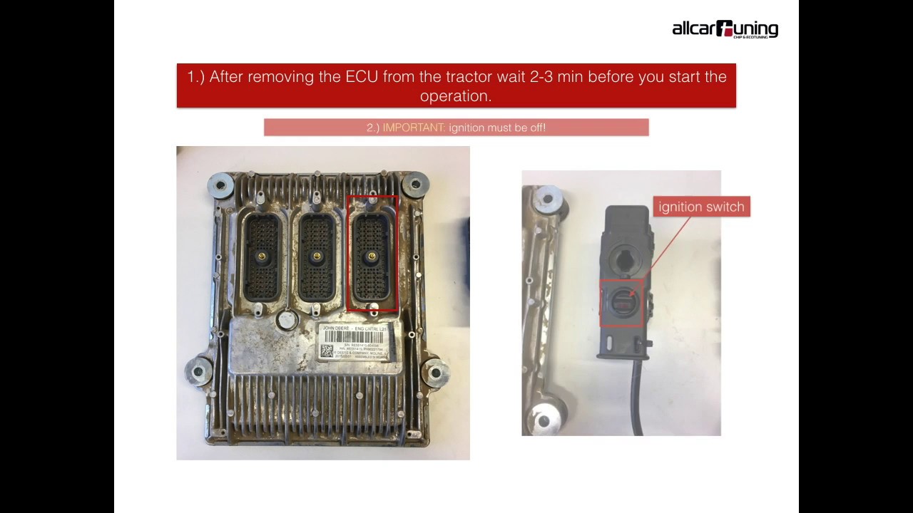 John Deere L21- L33 reflash on table - YouTube