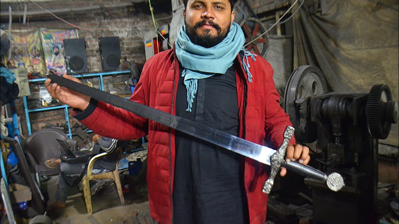 Forging a hollywood fantasy sword out of iron pieces || sword making ...